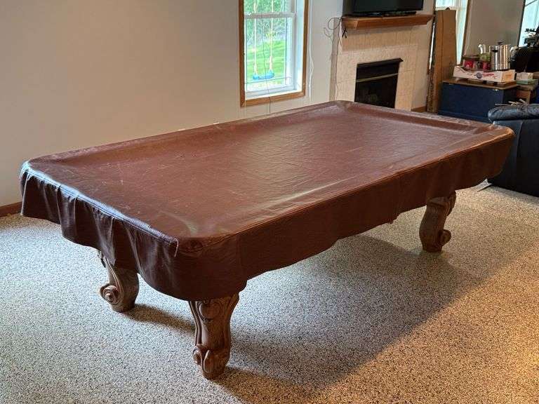 Southern Legacy Billiard Table, Abalone Shell Diamond Inlays with Cover ...