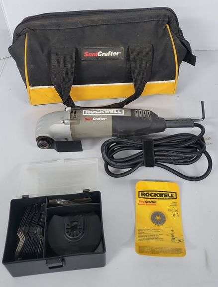 (G) Rockwell SoniCrafter Oscillating Tool With Blades - Kraft Auction ...