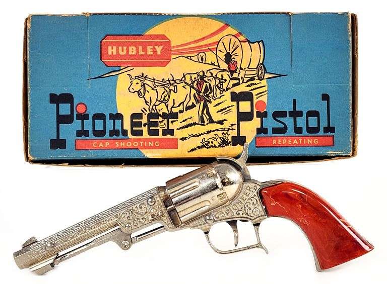 Hubley Pioneer Pistol Cap Gun w/ Box - Kraft Auction Service, LLC