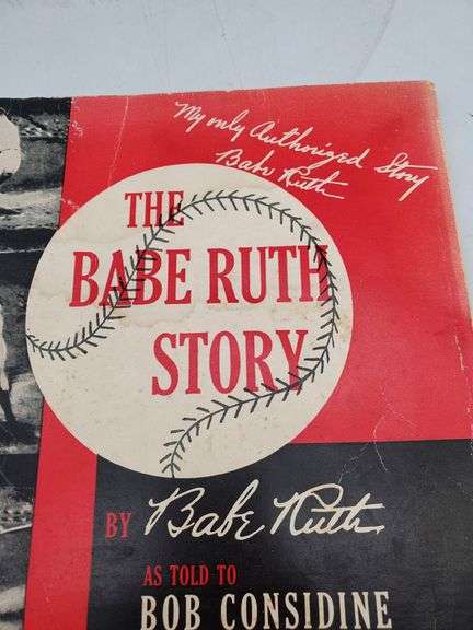 Autograph Signature Babe Ruth Signed on The Babe Ruth Story Book ...