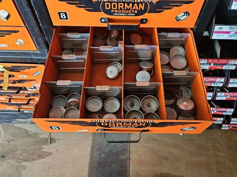 Dorman Storage Cabinets and Their Contents. - Kraft Auction Service, LLC