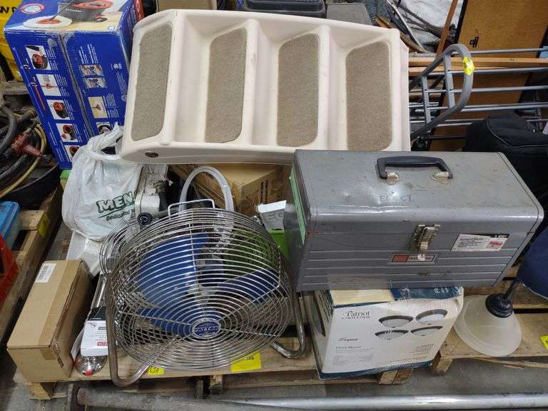 (G) Empty Tool Boxes, Patton High Velocity Fan, Patriot Lighting Flush ...