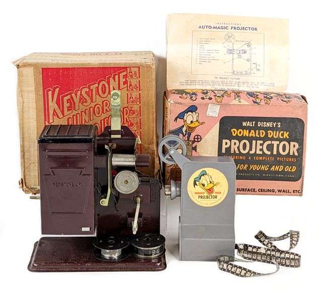 Walt Disney Donald Duck Projector & Keystone Junior Movie Projector ...