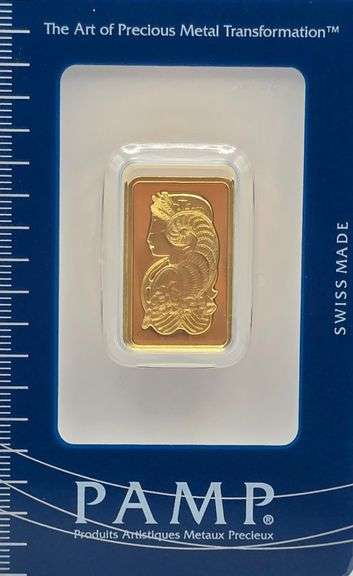 Swiss PAMP 10 Gram .9999 Fine Gold Bar In Original Packaging - Kraft ...