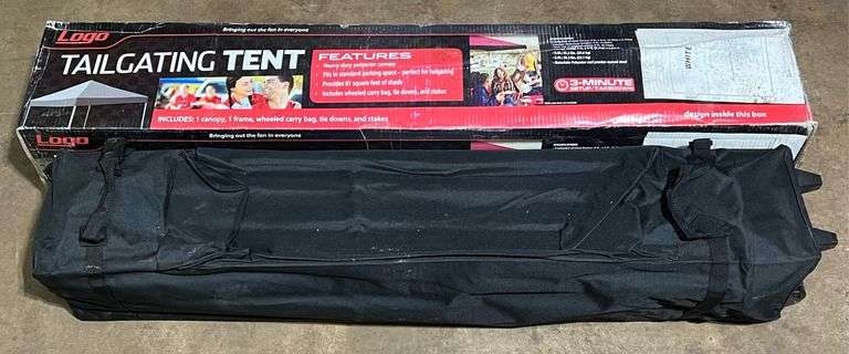 (X) LOGO TAILGATING TENTS 9ft x 9ft - Kraft Auction Service, LLC