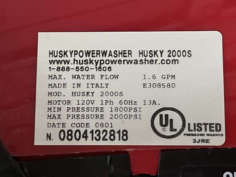 (R) Husky Clean Force Power Washer - Kraft Auction Service, LLC