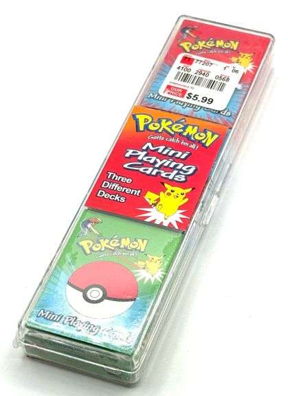 1999 Mini Pokeman 3 Playing Cards Set - Kraft Auction Service, LLC