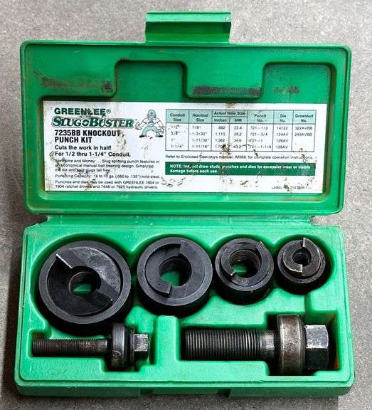 (X) GreenLee Slug-Buster Manual Knockout Punch Set - Kraft Auction ...