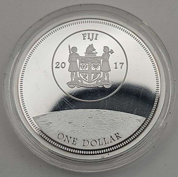 (A) 2017 Silver Fuji One Dollar Coin With Freedom 7 On Reverse Side ...