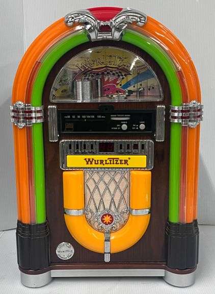 (AC) Wurlitzer Compact Disc Bluetooth Jukebox Player With Remote ...