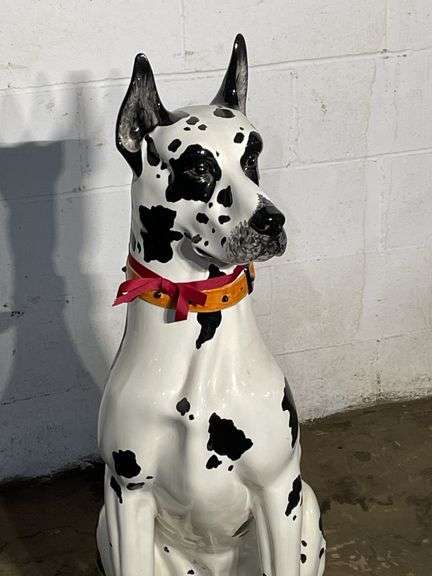 (M) Mid Century Italian Life Size Ceramic Dog Statue 41” tall - Kraft ...