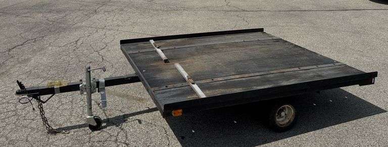 Homemade Single Axle Flatbed Utility Trailer - Kraft Auction Service, LLC