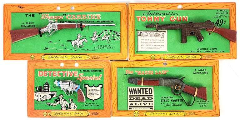 Marx Tommy Gun, Mares Laig, Detevtive Special, and Sharps Carbine ...