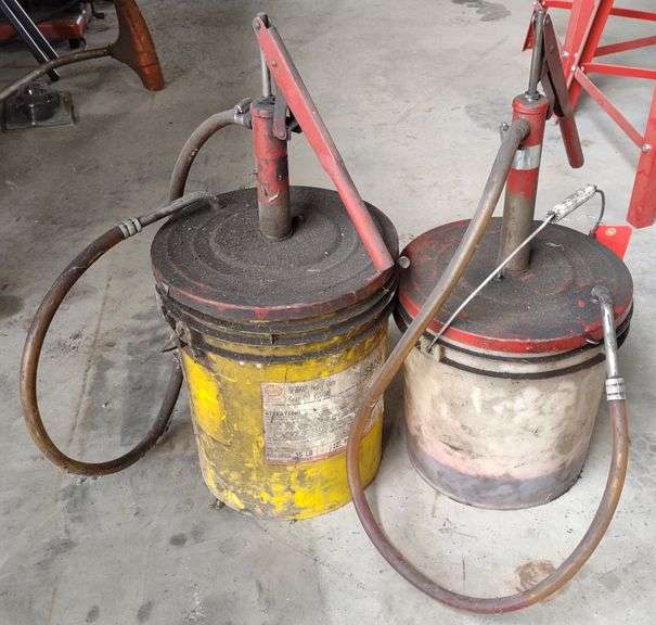 Hand-Operated Grease Pump Buckets - Kraft Auction Service, LLC