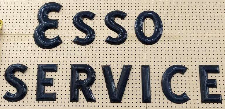 Vintage SSP Esso Service Station Letters Sign - Kraft Auction Service, LLC