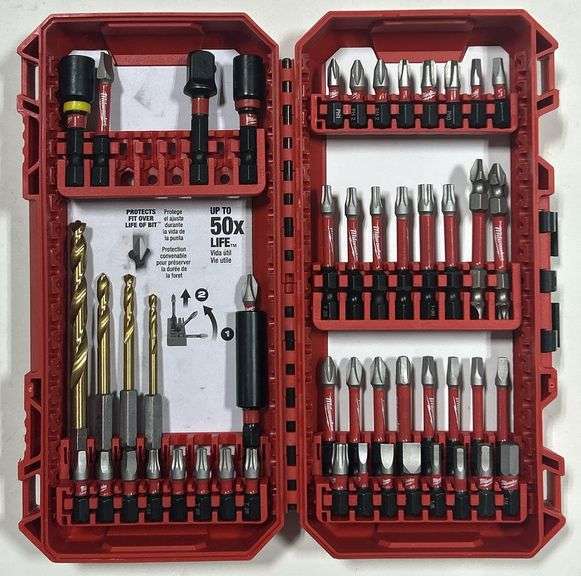 (EZ) Milwaukee SHOCKWAVE 49Pc. Impact Alloy Steel Screw Driver Drill ...