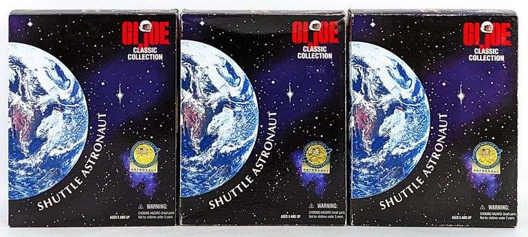 (3) Hasbro GI Joe Shuttle Astronaut Action Figures - Kraft Auction ...