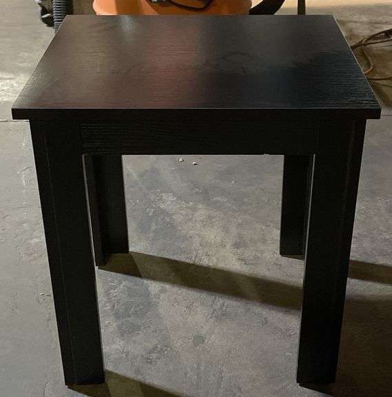 (SM) Black End Table 18” x 16” x 19” - Kraft Auction Service, LLC