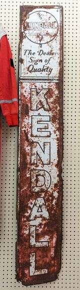 6ft Vintage SST Kendall Motor Oil Vertical Sign - Kraft Auction Service ...