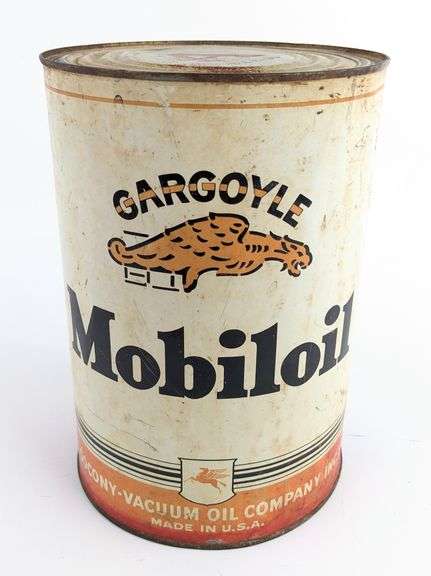 Early Gargoyle Mobiloil “A” 5 Quart Oil Can - Kraft Auction Service, LLC