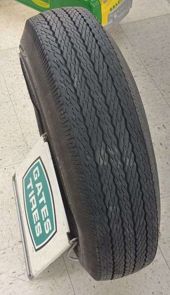 Vintage Gates Tires Display Stand w/ Tire - Kraft Auction Service, LLC