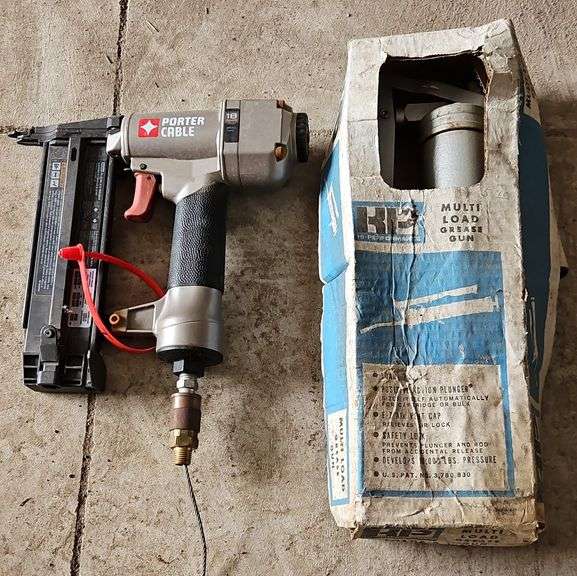 (T) Porter Cable Pneumatic 18 Gauge Brad Nailer & KP Multi Load Grease ...