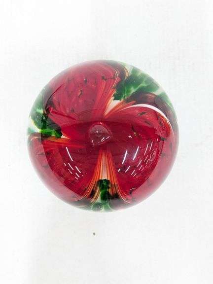 Vintage 1998 Prestige Art Glass Paperweight - (Label on Bottom: London ...