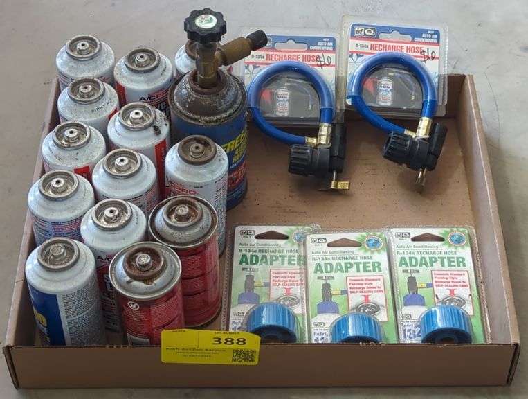 A/C Stop Leak & Detector 3 Oz Cans & Adapter & Rechargeable Hose ...