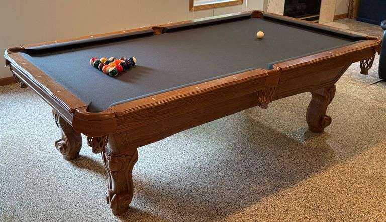 Southern Legacy Billiard Table, Abalone Shell Diamond Inlays with Cover ...