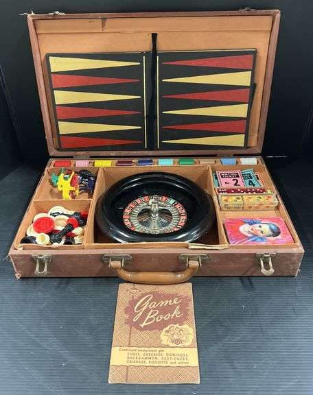 (AL) Vintage ES Lowe Multi Table Game Travel Set. - Kraft Auction ...