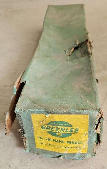 GreenLee Brand No.760 Hand Bender. - Kraft Auction Service, LLC