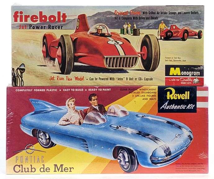 Monogram Firebolt Racer & Revell Pontiac Club de Mer Model Kits ...