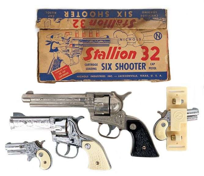 Nichols Stallion 38, Stallion 22, and (2) Dyna-Mite Cap Guns - Kraft ...