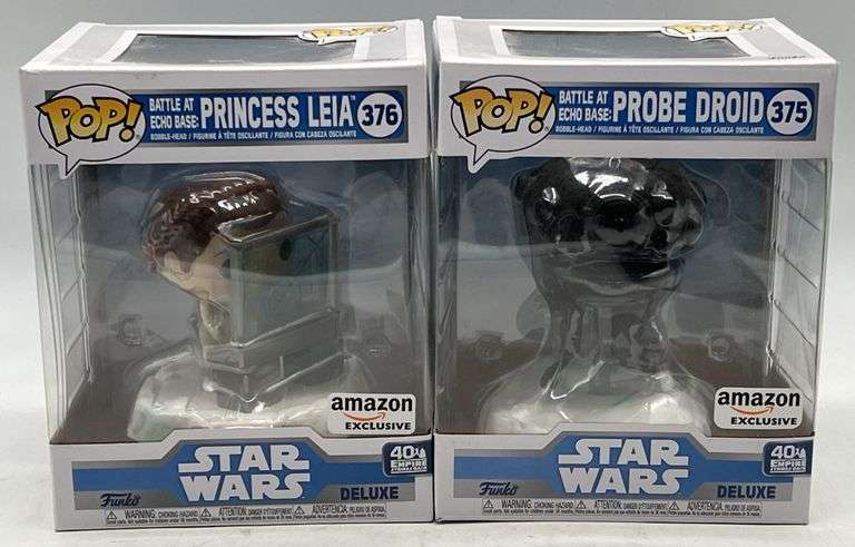 (D) Star Wars Funko Pops includes Princess LEIA and Probe Droid Amazon ...