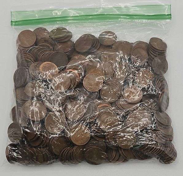 (A) 500 Wheat Pennies - Mixed Dates - Kraft Auction Service, LLC