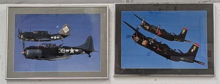 (P) Douglas A-26 Invader And Douglas SBD Dauntless Framed Photographs ...