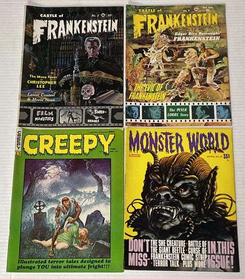 (AF) 4 Monster Magazines including Castle of Frankenstein - Kraft ...