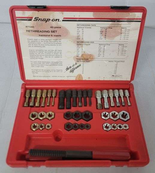 (G) Snap On RTD40 Rethreading Set - Kraft Auction Service, LLC