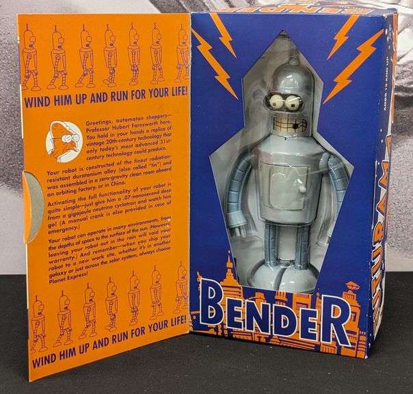 John DiMaggio Signed Futurama Bender Action Toy - Kraft Auction Service ...