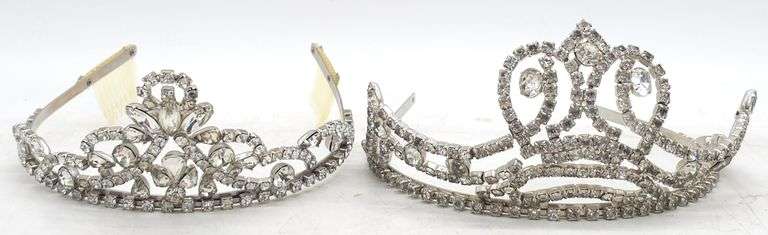 (F) Two Vintage Rhinestone Tiaras - Kraft Auction Service, LLC