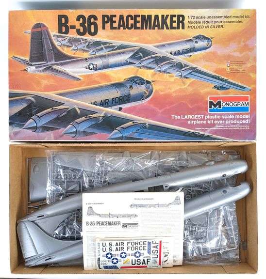 1/72 Scale Monogram B-36 Peacemaker Airplane Model Kit - NIB - Kraft ...