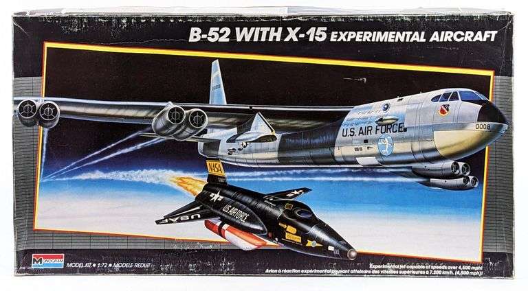 1/72 Scale Monogram B-52 with X-15 Experimental Aircraft Model Kit ...
