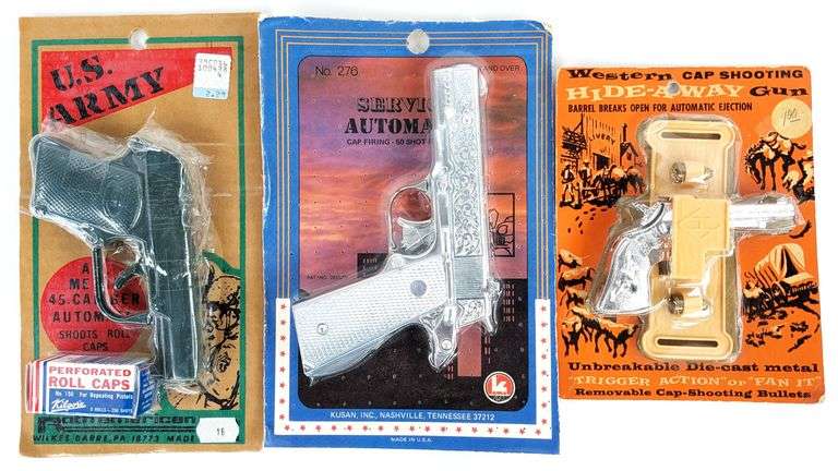 (3) Vintage Cap Guns In Original Packaging - Kraft Auction Service, LLC