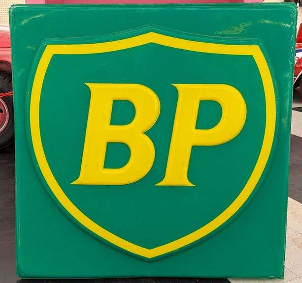 Vintage BP Service Station 4ft Acrylic Adv Sign - Kraft Auction Service ...