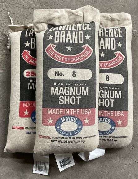 (K) Lawrence Brand Magnum Shot #8 Lead Shot - Kraft Auction Service, LLC