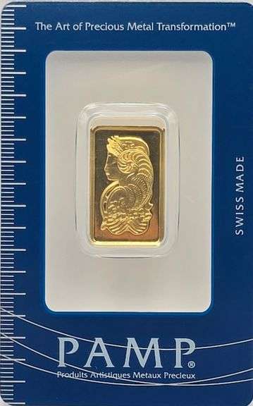 Swiss PAMP 10 Gram .9999 Fine Gold Bar In Original Packaging - Kraft ...