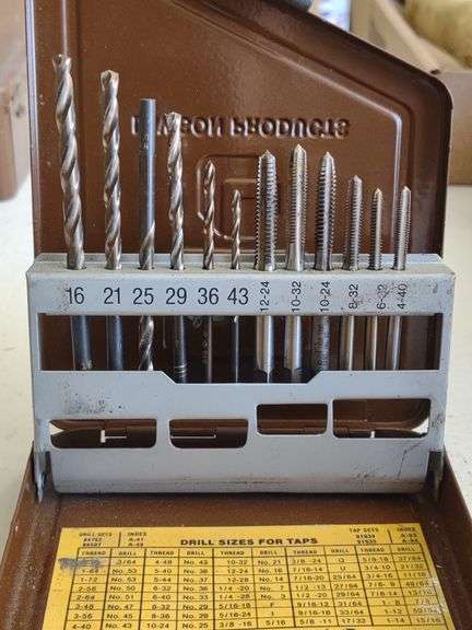 Lawson Tap/Plug Drill Bits - Kraft Auction Service, LLC
