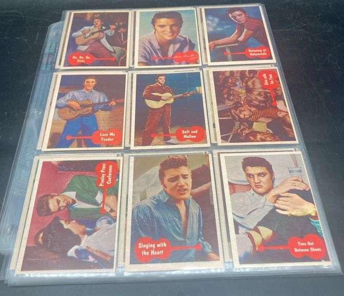 (N) Elvis Presley 1956 bubbles trading cards complete set 1-66 not ...