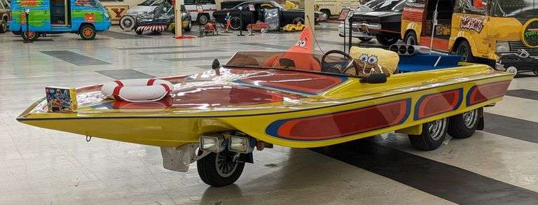 Custom Built SpongeBob 1970 Jet Boat - Kraft Auction Service, LLC