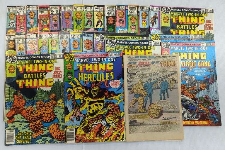 (D) Marvel The Thing Comic Books - Kraft Auction Service, LLC